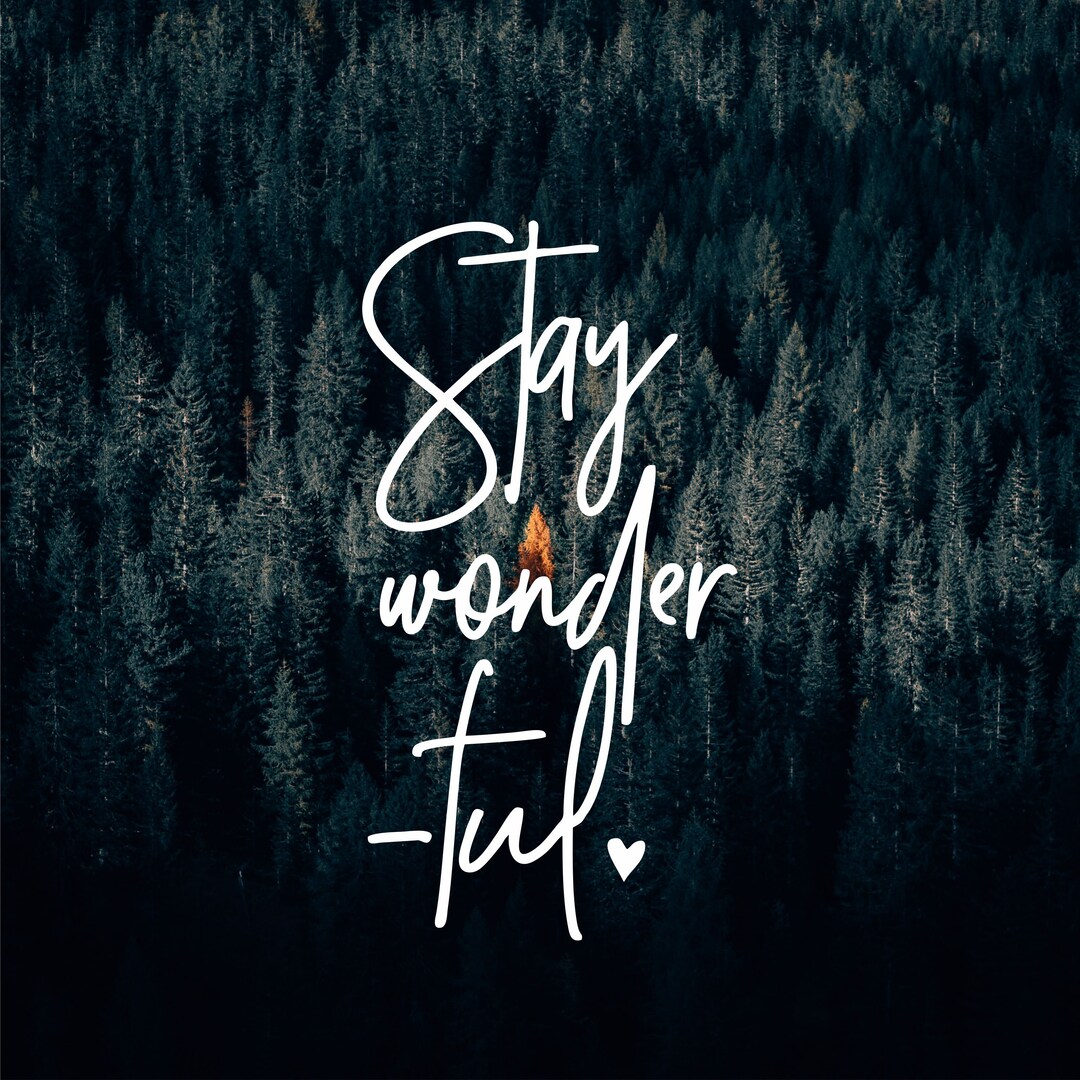 Stay Wonder Ful Vinyl Decal, Inspirational Quote Sticker - Etsy