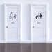 Bathroom Decor Bathroom Sign Decals Toilet Stickers Restroom Decal Mens ...