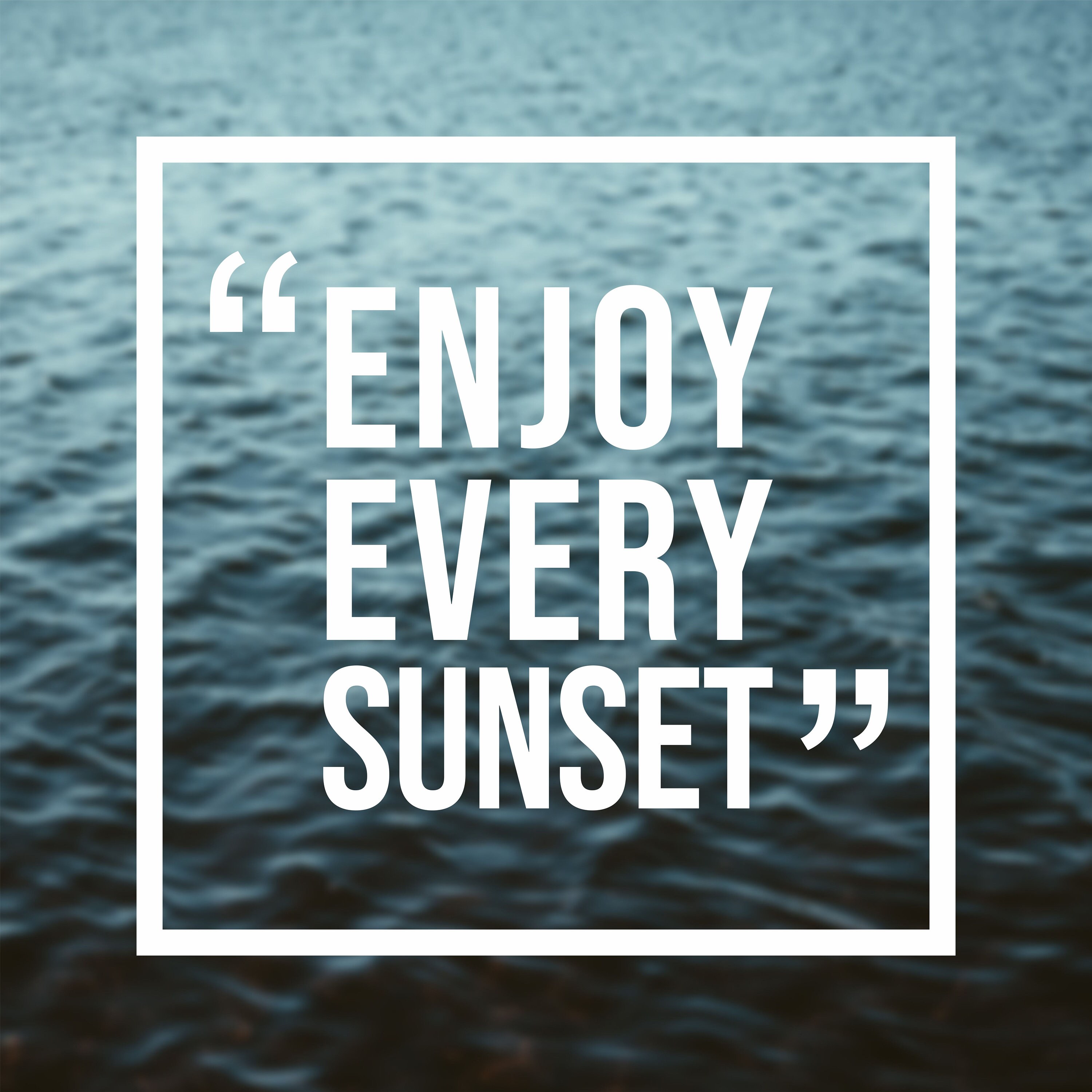 Enjoy every sunset Decal Quote decal Inspiration decal | Etsy