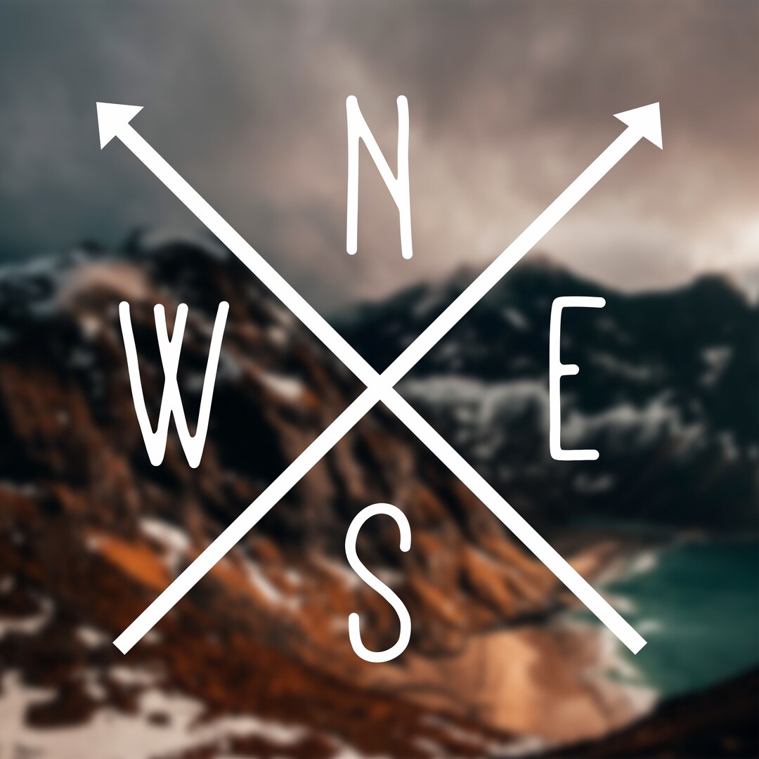 Nsew Decal North South East West Crossed Arrows Decal Nesw Decal Car ...