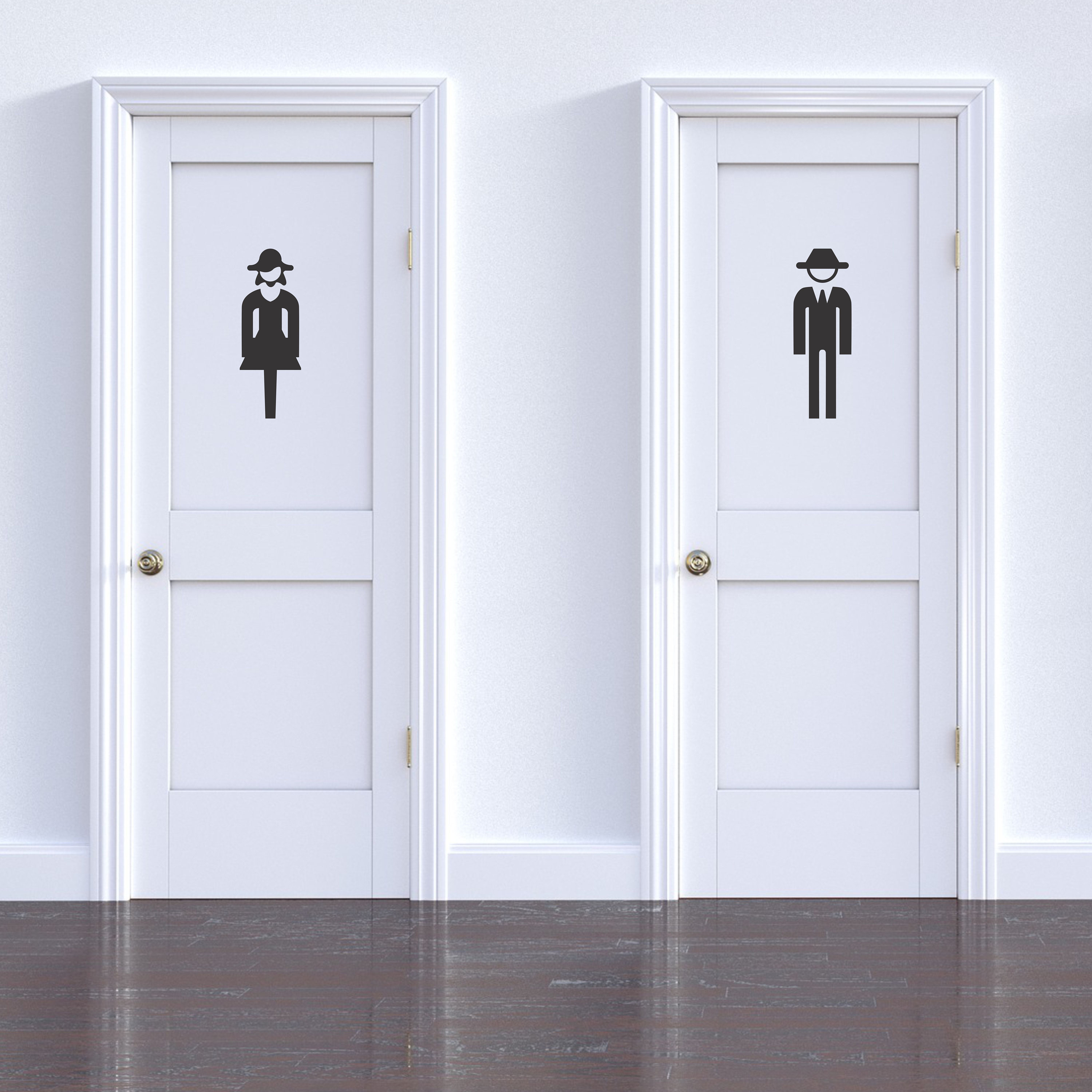 Bathroom WC Sign Decal Sticker Restroom Vinyl Toilet Door | Etsy