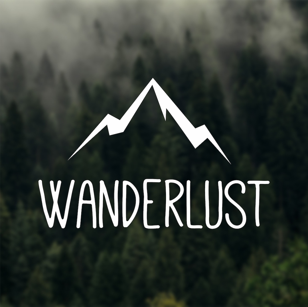 Wanderlust Mountain Decal: Car, Laptop, Tablet - Etsy