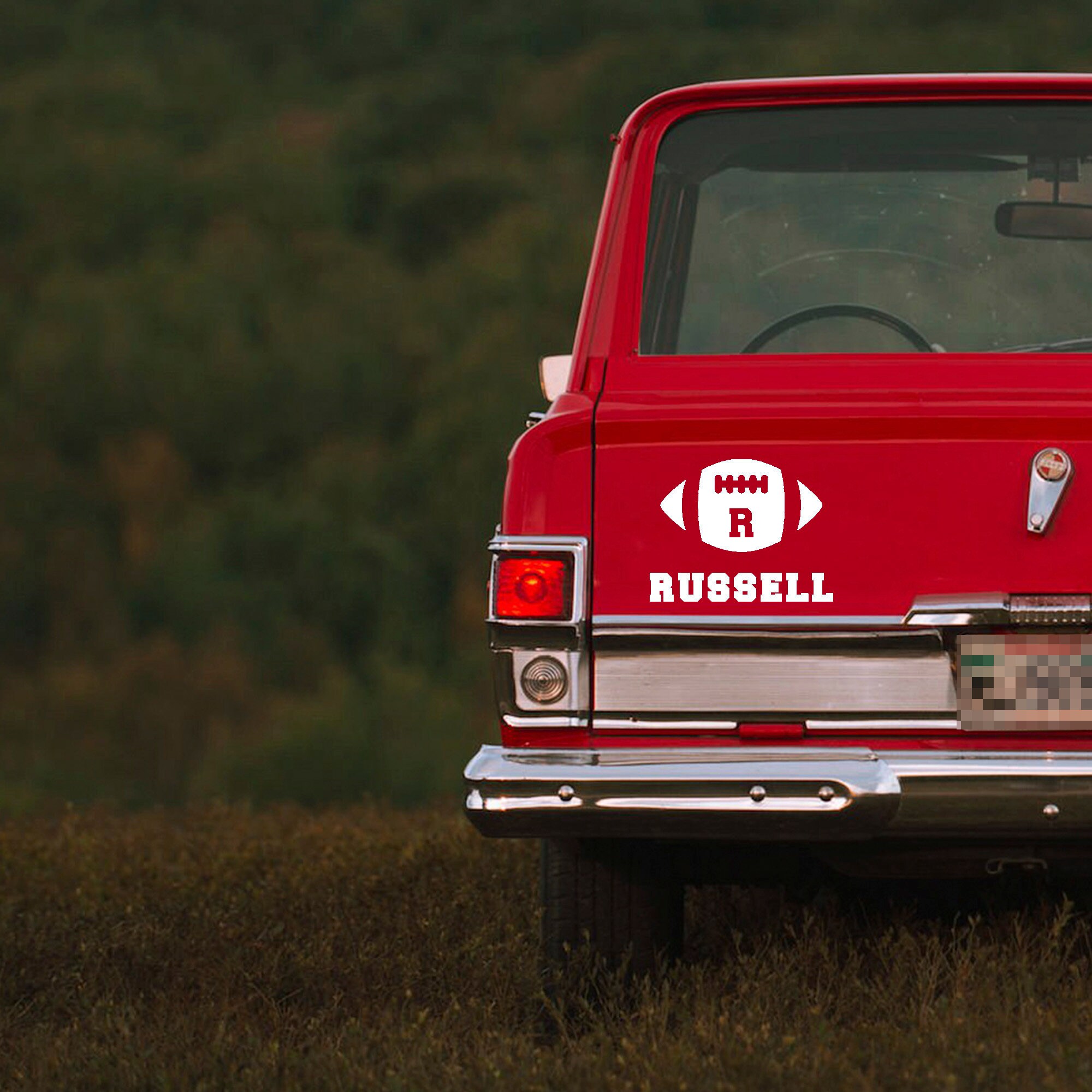 Car Decal Custom Car Decal Personalized Decal Football | Etsy