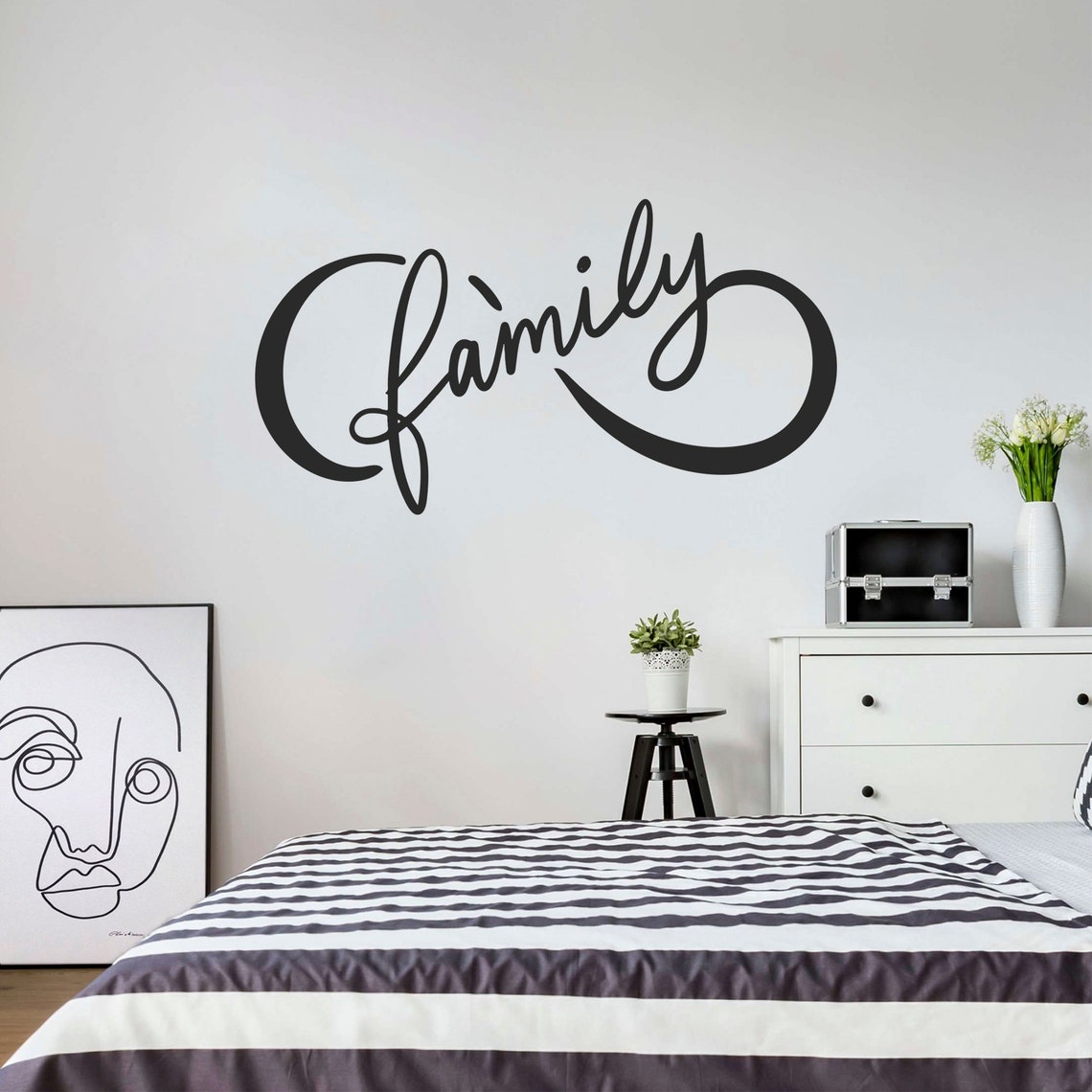 Family Wall Decal Infinity Family Decal Infinite Family - Etsy