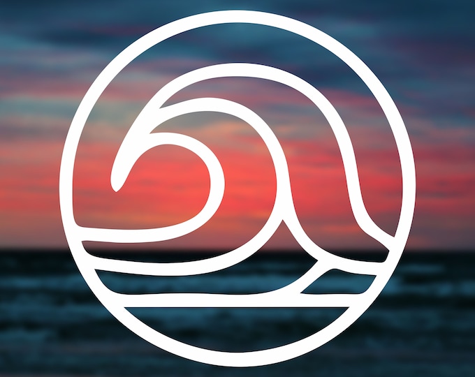 Beach Car Decal Wave Decal Laptop Decal Wave Sticker Ocean - Etsy
