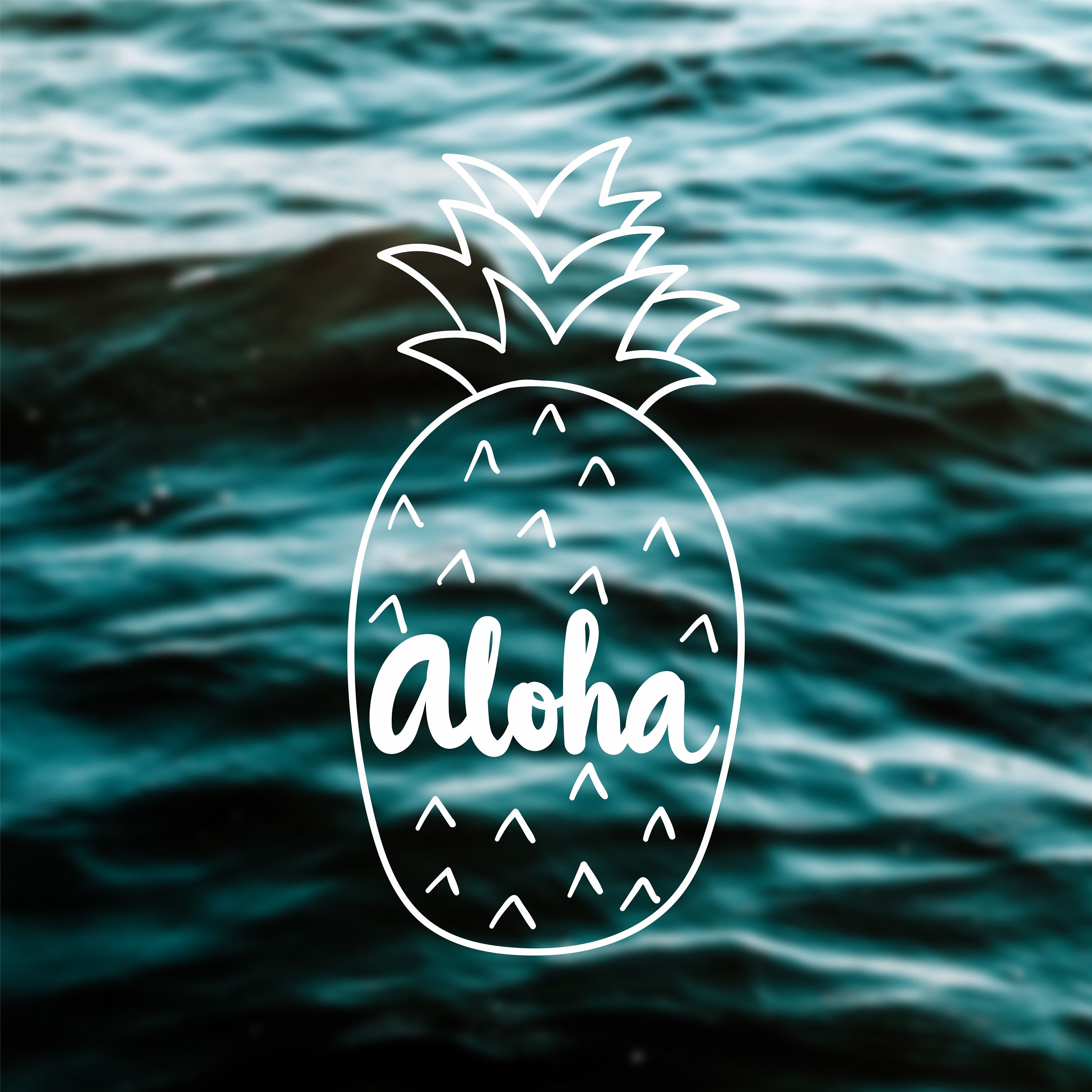 Aloha decal Pineapple decal Hawaii decal Aloha sticker Car | Etsy