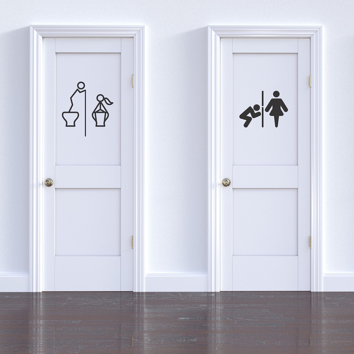 Restroom Decal Bathroom Sign Restroom Stickers Bathroom Decals - Etsy
