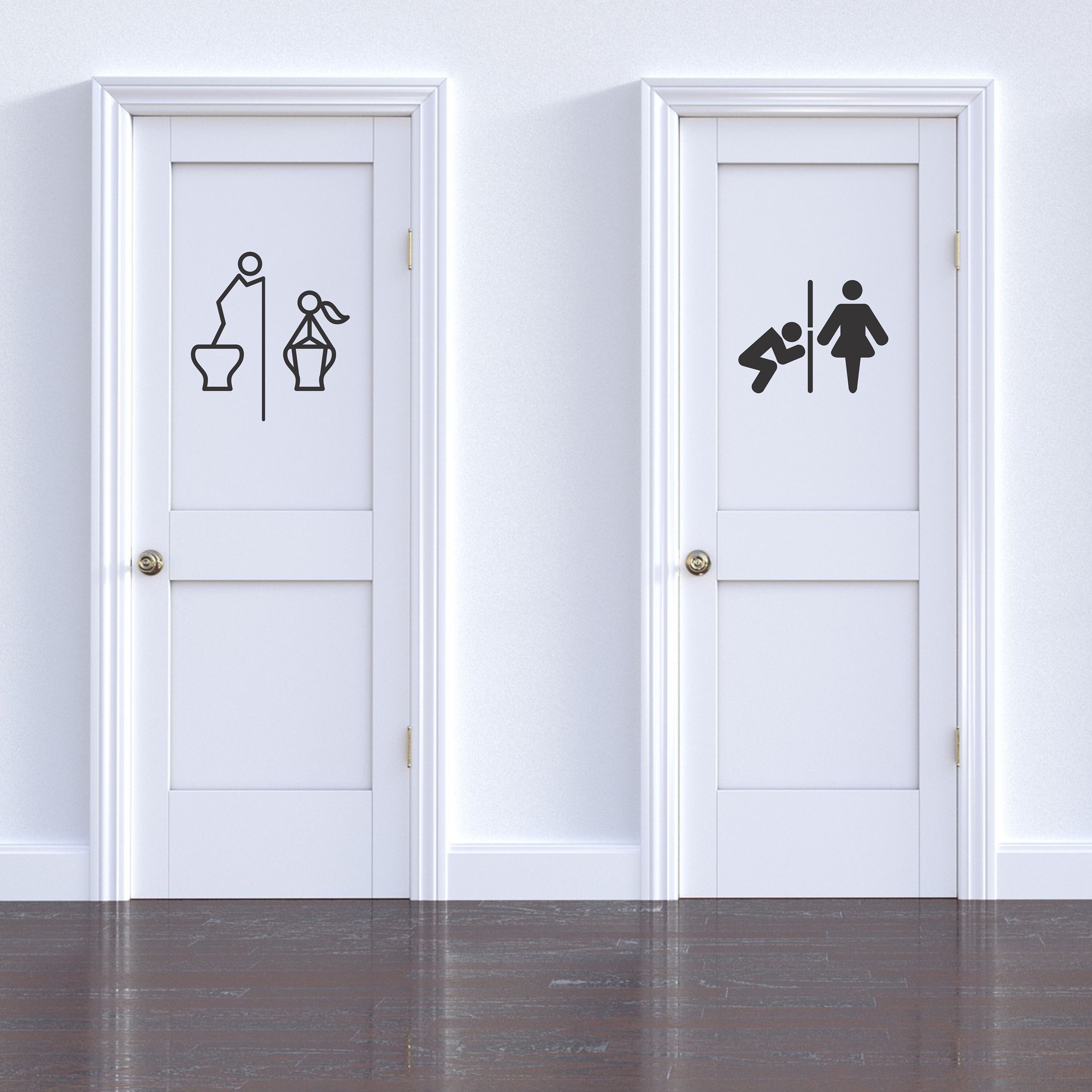 Restroom Decal Bathroom Sign Restroom Stickers Bathroom Decals - Etsy