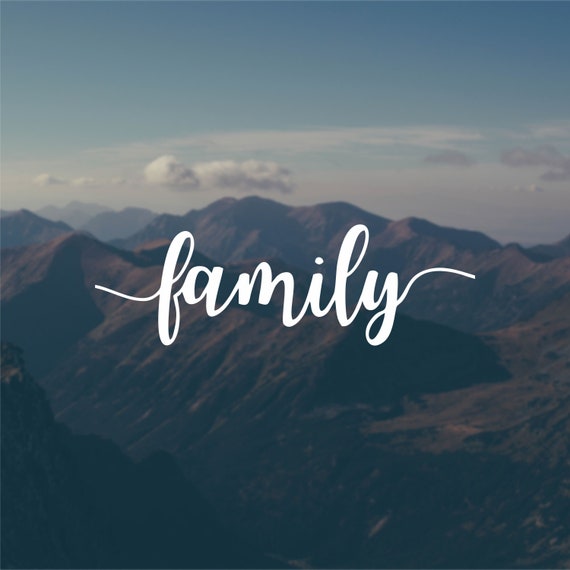 Family Sticker Family Decal Family Decor Wall Decal | Etsy