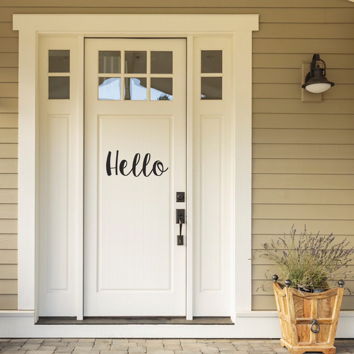 Hello Door Decal Hello Sticker Hello for Front Door Hello - Etsy