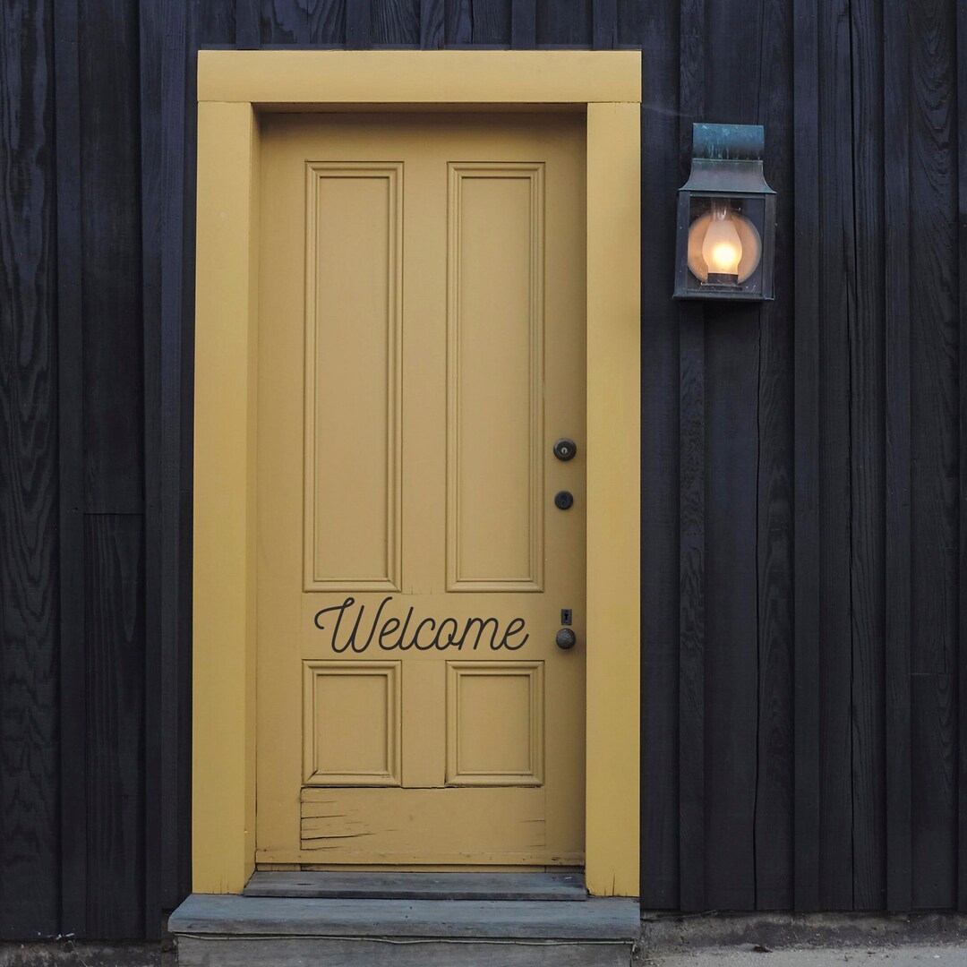 Welcome Door Sticker Welcome Decal Door Decal House Door Saying Welcome ...