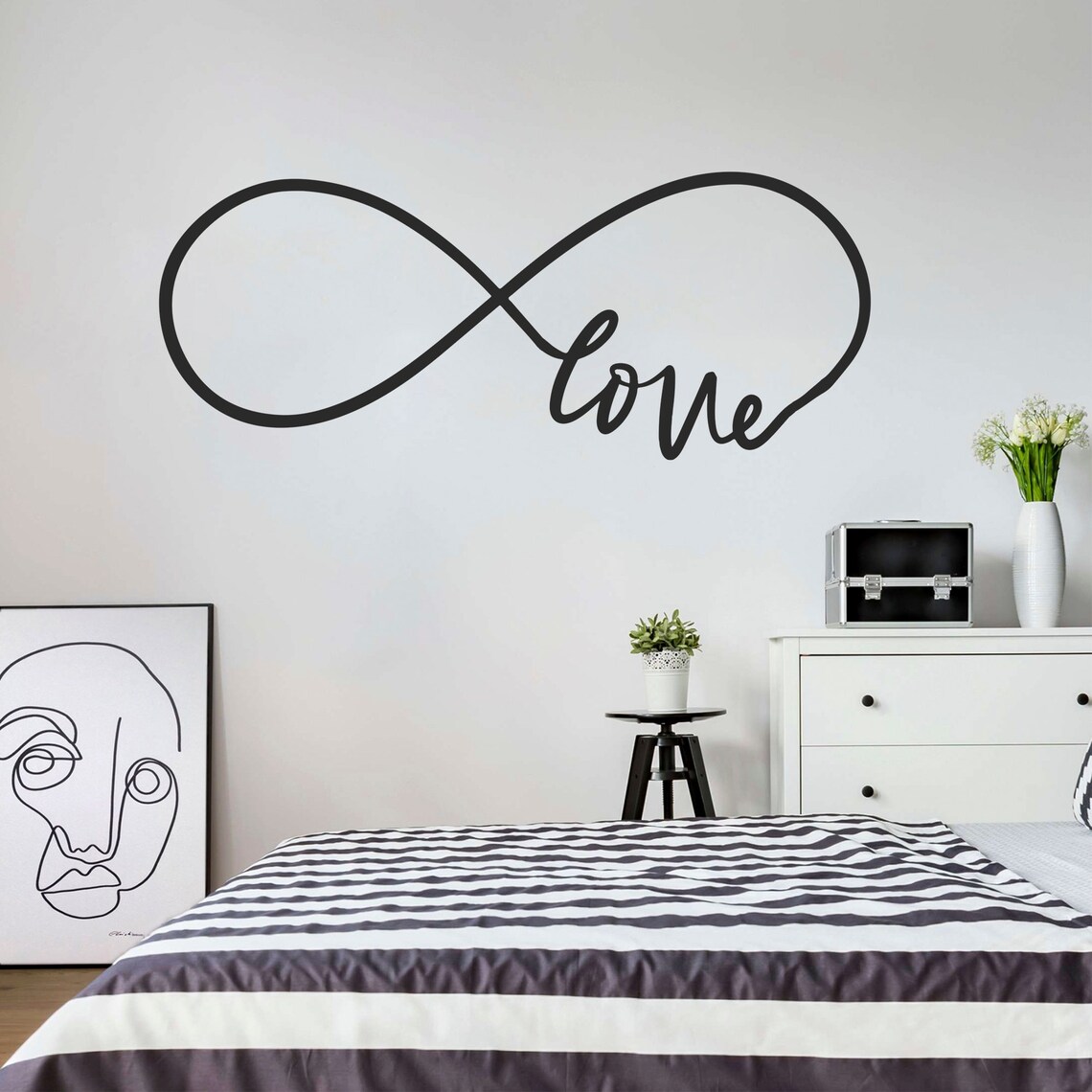 Infinity Love Wall Decal Love Sticker Infinite Love Sticker - Etsy