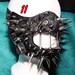 Half Face Mask Gothic Spikes Halloween Cosplay Convention Cyberpunk ...