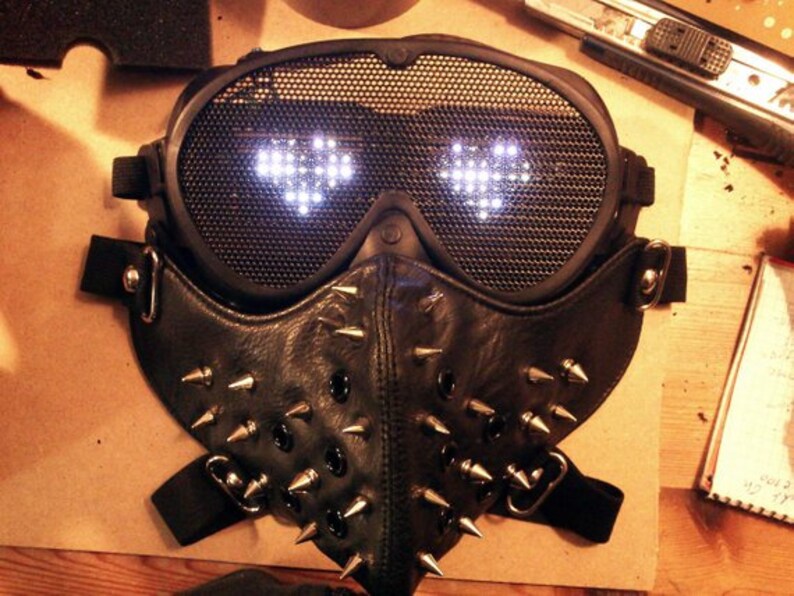 Professional Wrench Mask with LED Matrix different designs | Etsy