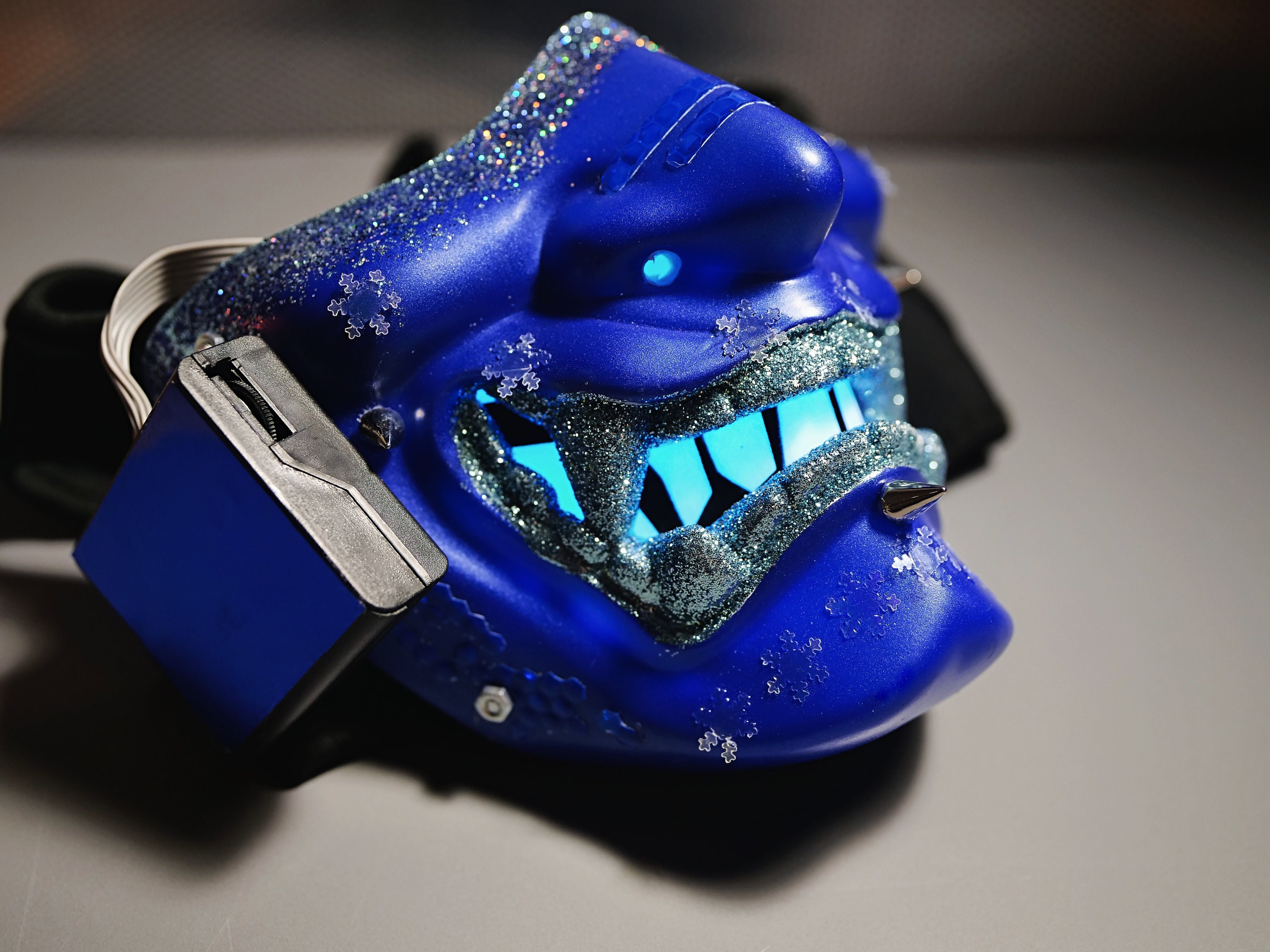 Snowstorm Sound Reactive Half Face Light up Mask - Etsy