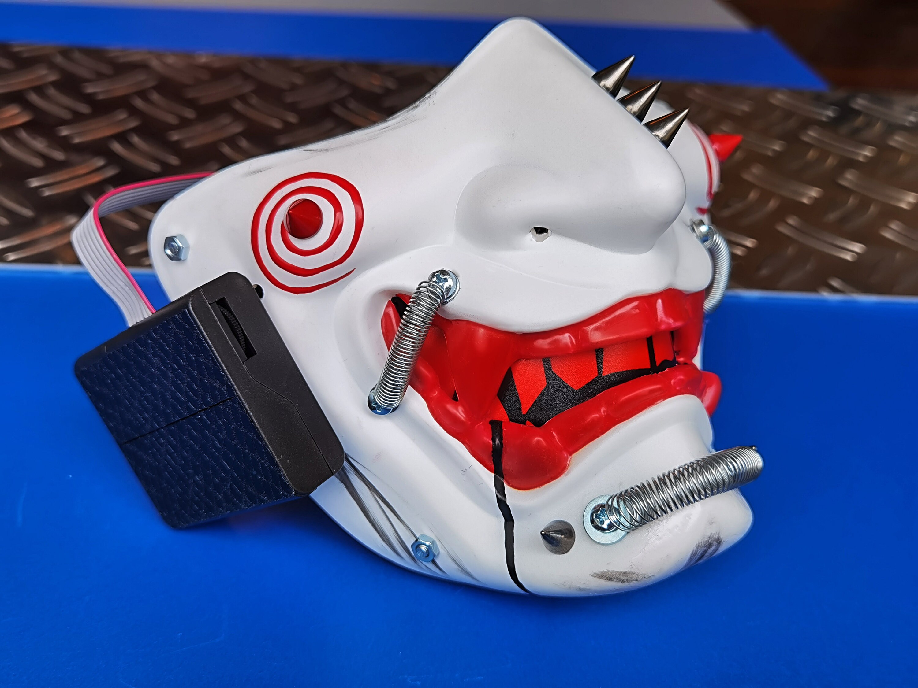 Jigsaw inspired Mask with sound reactive light up mouth half | Etsy