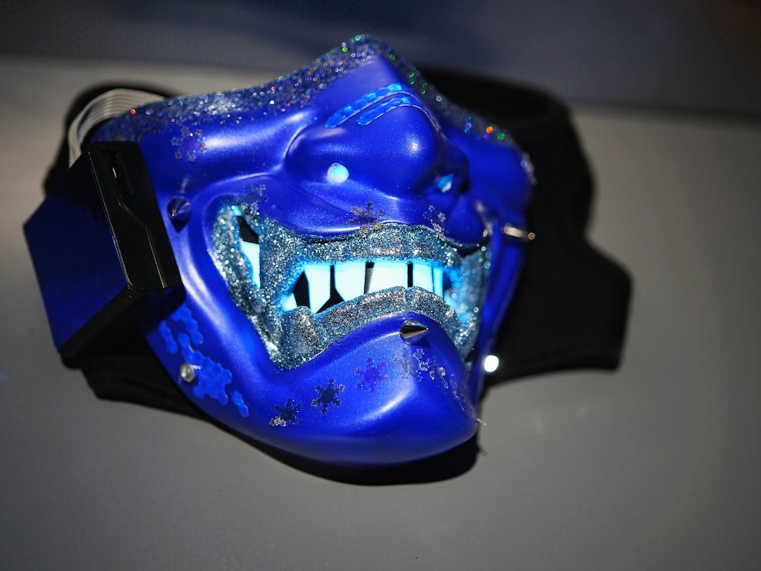 Snowstorm Sound Reactive Half Face Light up Mask - Etsy