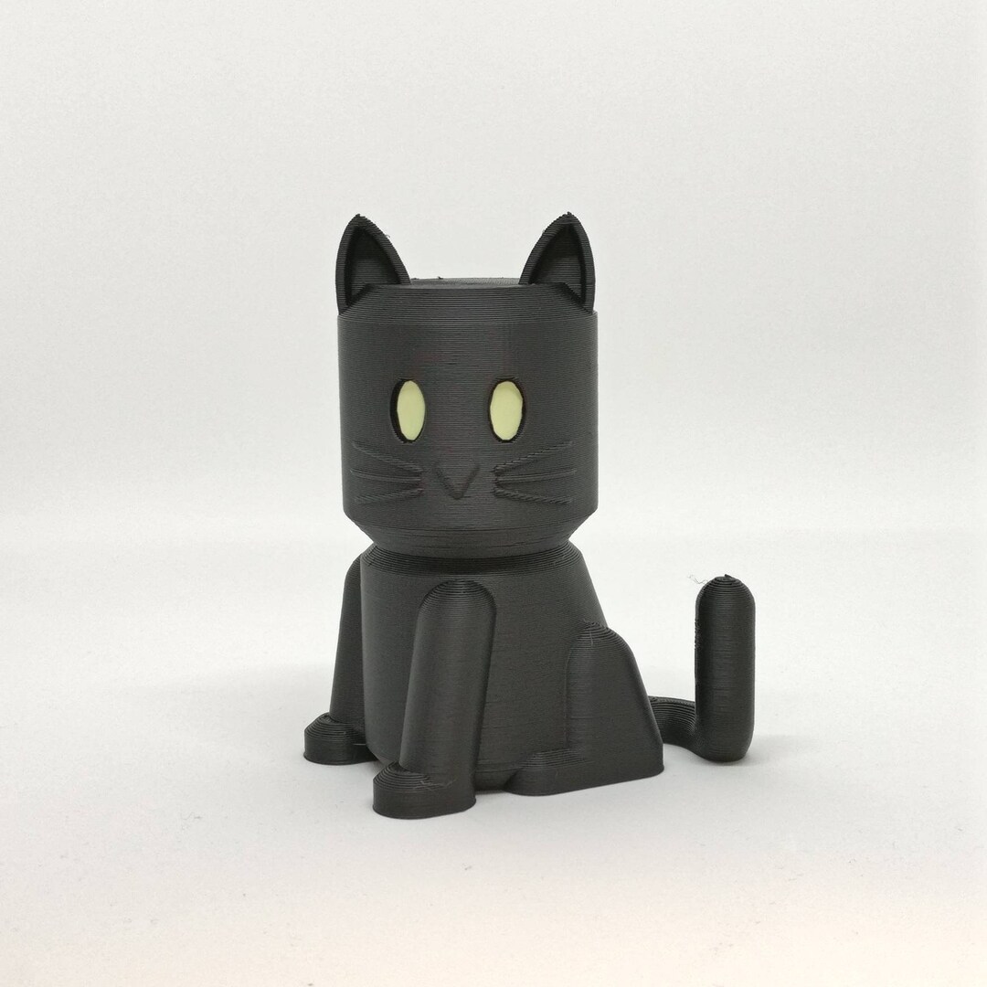 3D Printed Cat With Glowy Eyes - Etsy