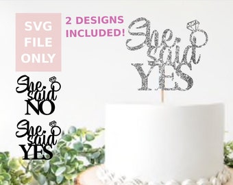 Craft Supplies & Tools Home & Hobby Food & Fermenting She Said Yes Cake ...