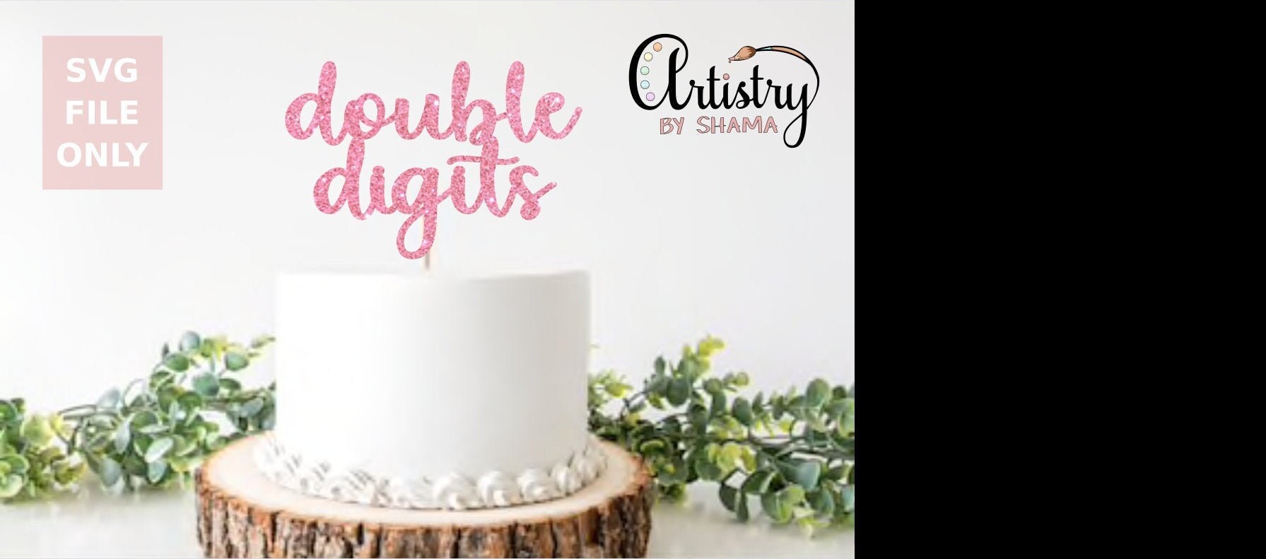 Double Digits SVG File ONLY Cake Topper for Cricut and Silhouette or ...
