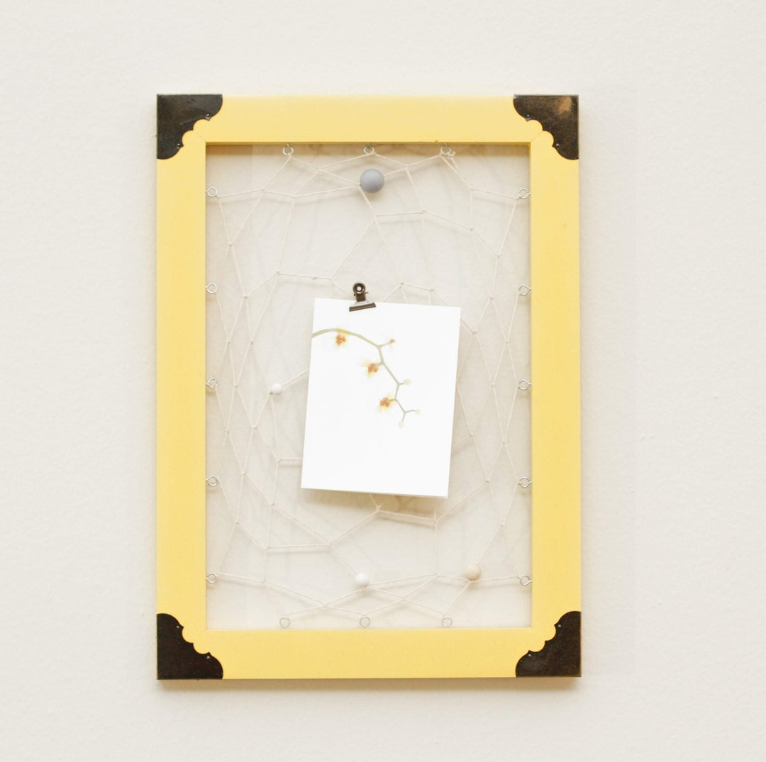 Rustic Wood Webbed Photo Display Hanging Art Jewelry Organizer Photo ...