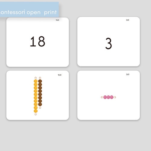 Montessori Math the Booklet of Colored Bead Bars From 1 to | Etsy