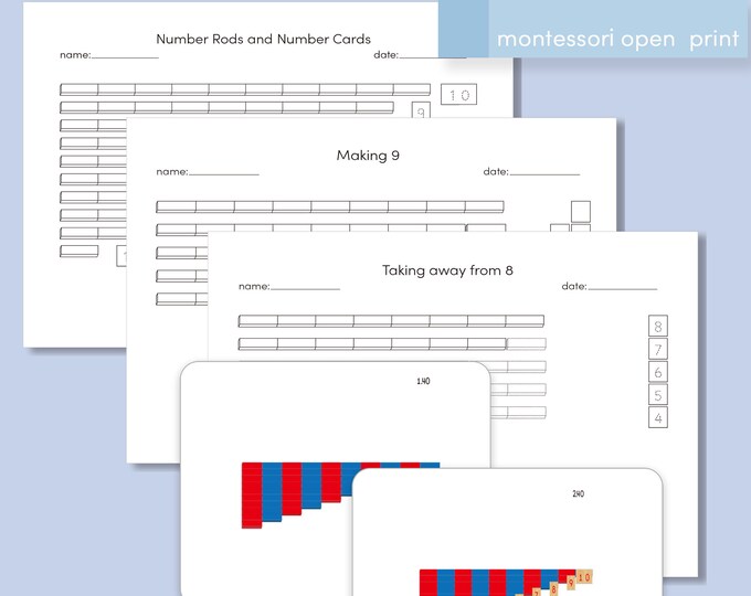Montessori Math - Number Rods - Etsy