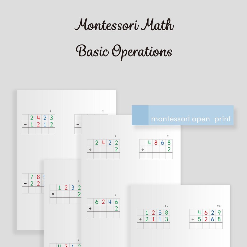 Montessori Math - Etsy