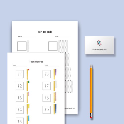 Montessori Math Teen Boards and Ten Boards - Etsy