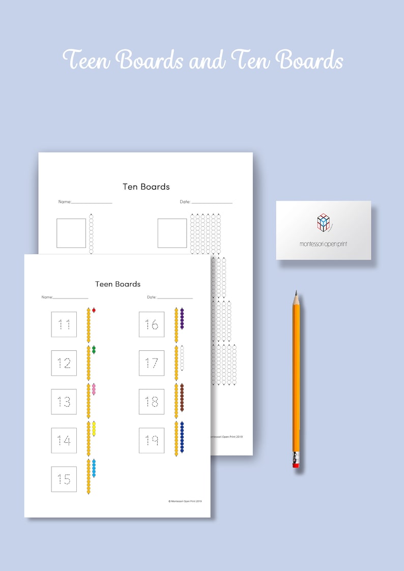 Montessori Math Teen Boards and Ten Boards - Etsy