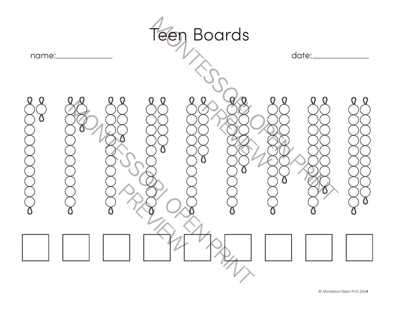 Montessori Math Teen Board - Etsy