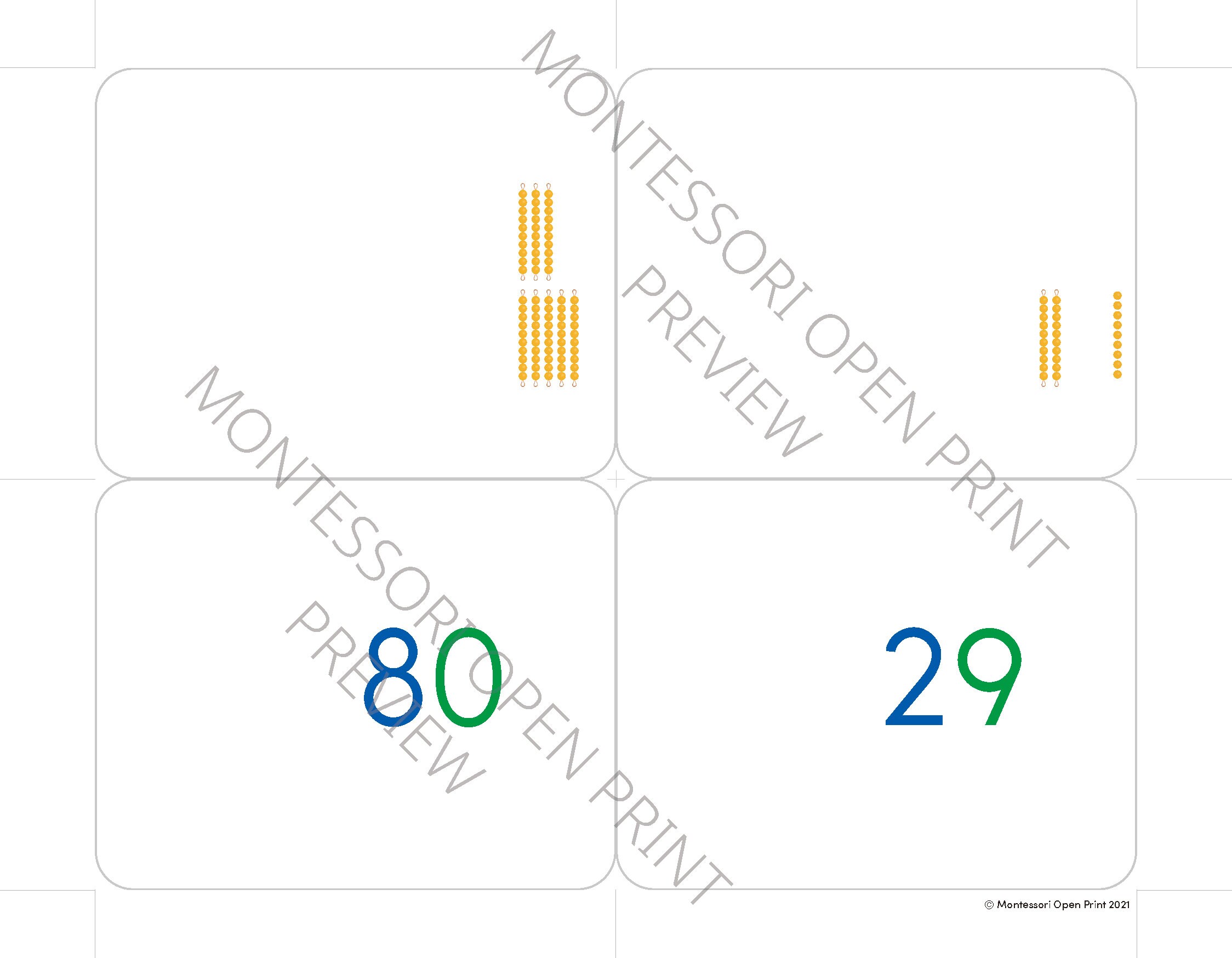 Montessori Math Place Value Cards - Etsy