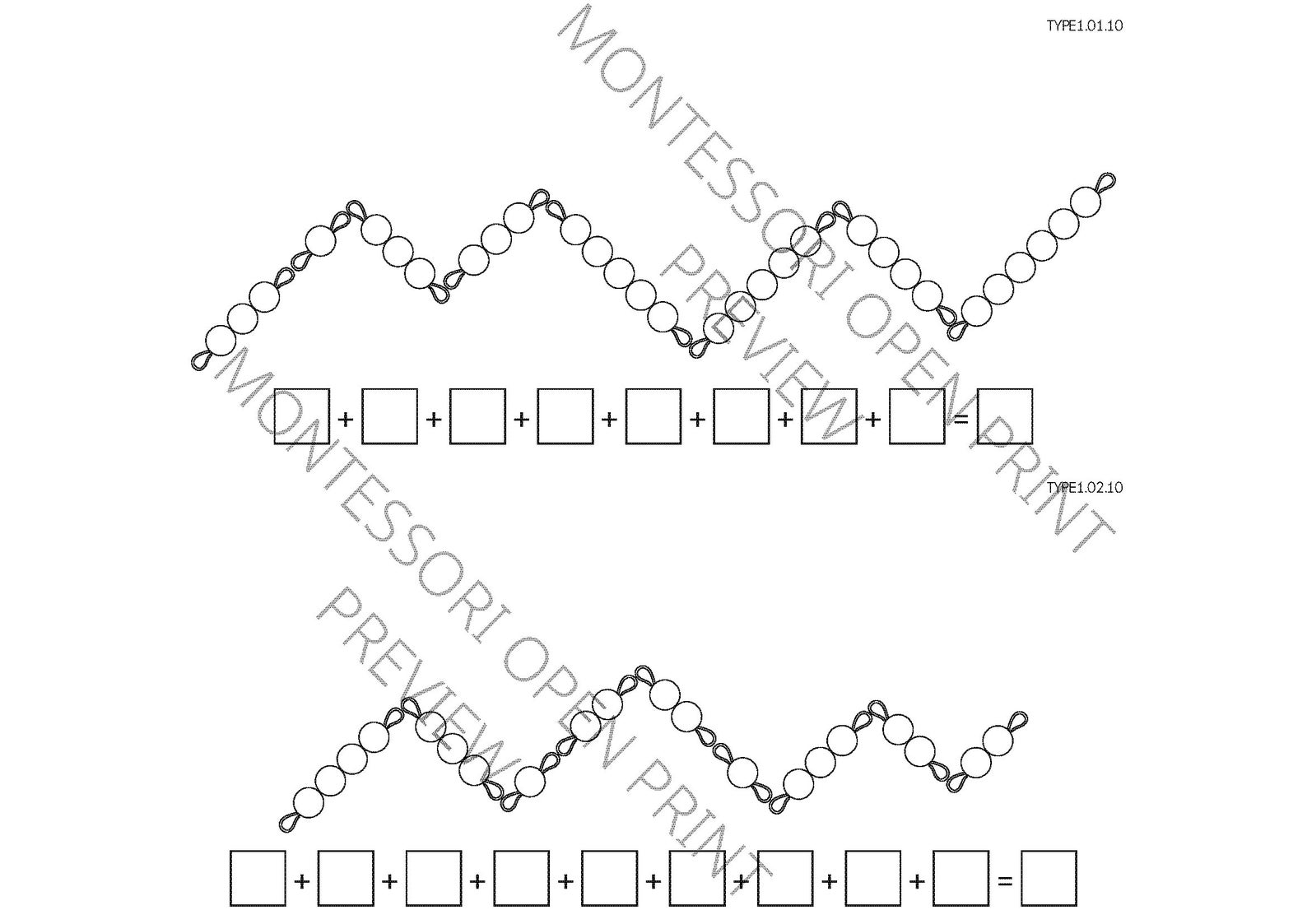 Montessori Math Addition Snake Game - Etsy