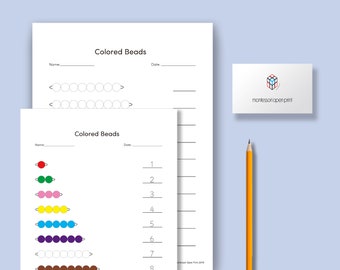 Montessori Math the Booklet of Colored Bead Bars From 1 to | Etsy