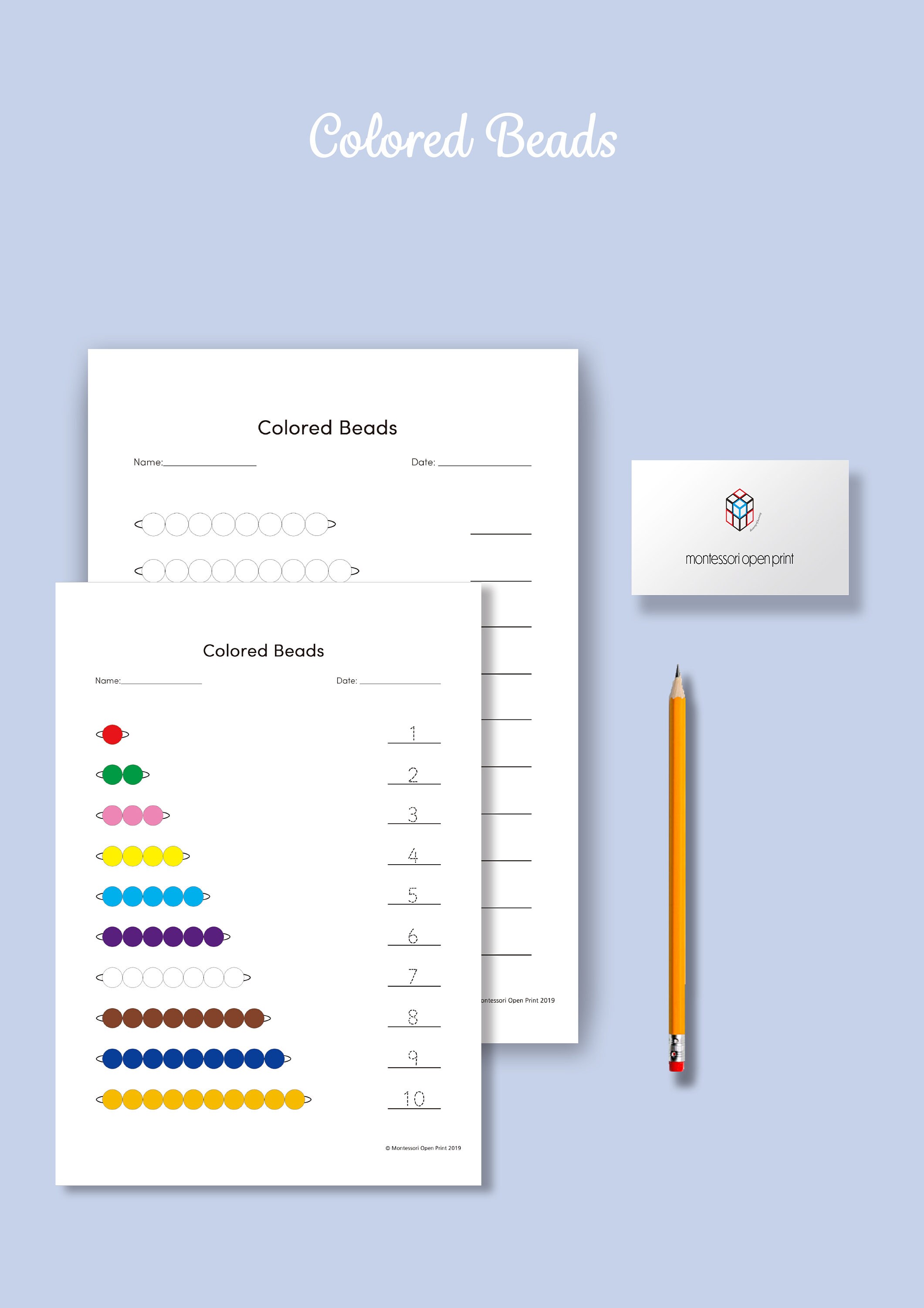 Montessori Math Colored Beads - Etsy