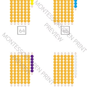 Montessori Math the Booklet of Colored Bead Bars From 1 to 99 - Etsy