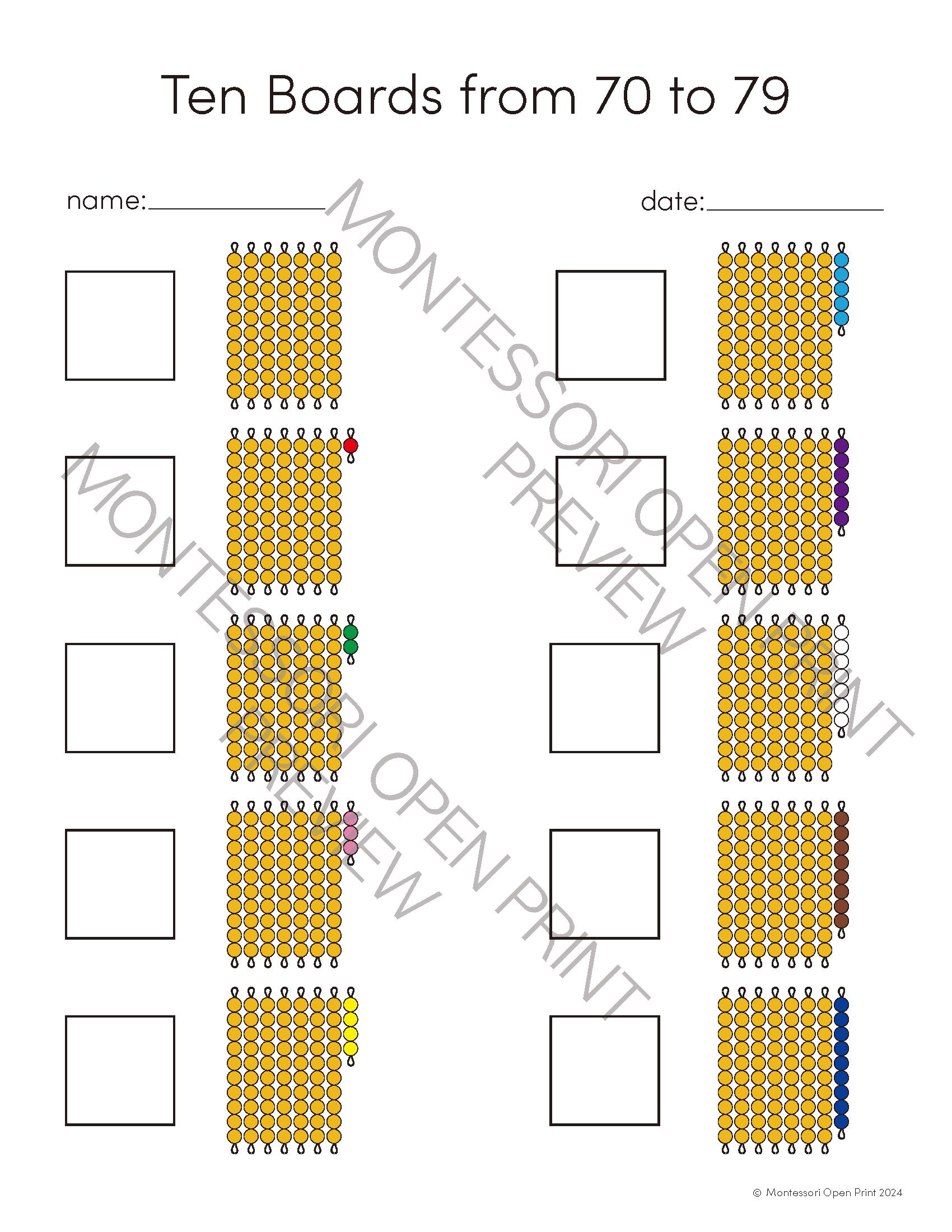 Montessori Math Teen Boards and Ten Boards - Etsy