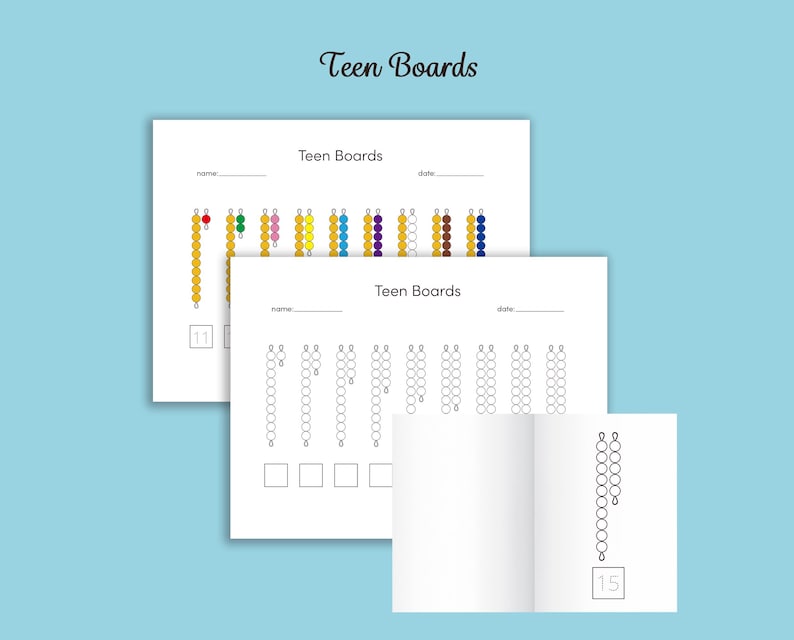 Montessori Math Teen Board - Etsy