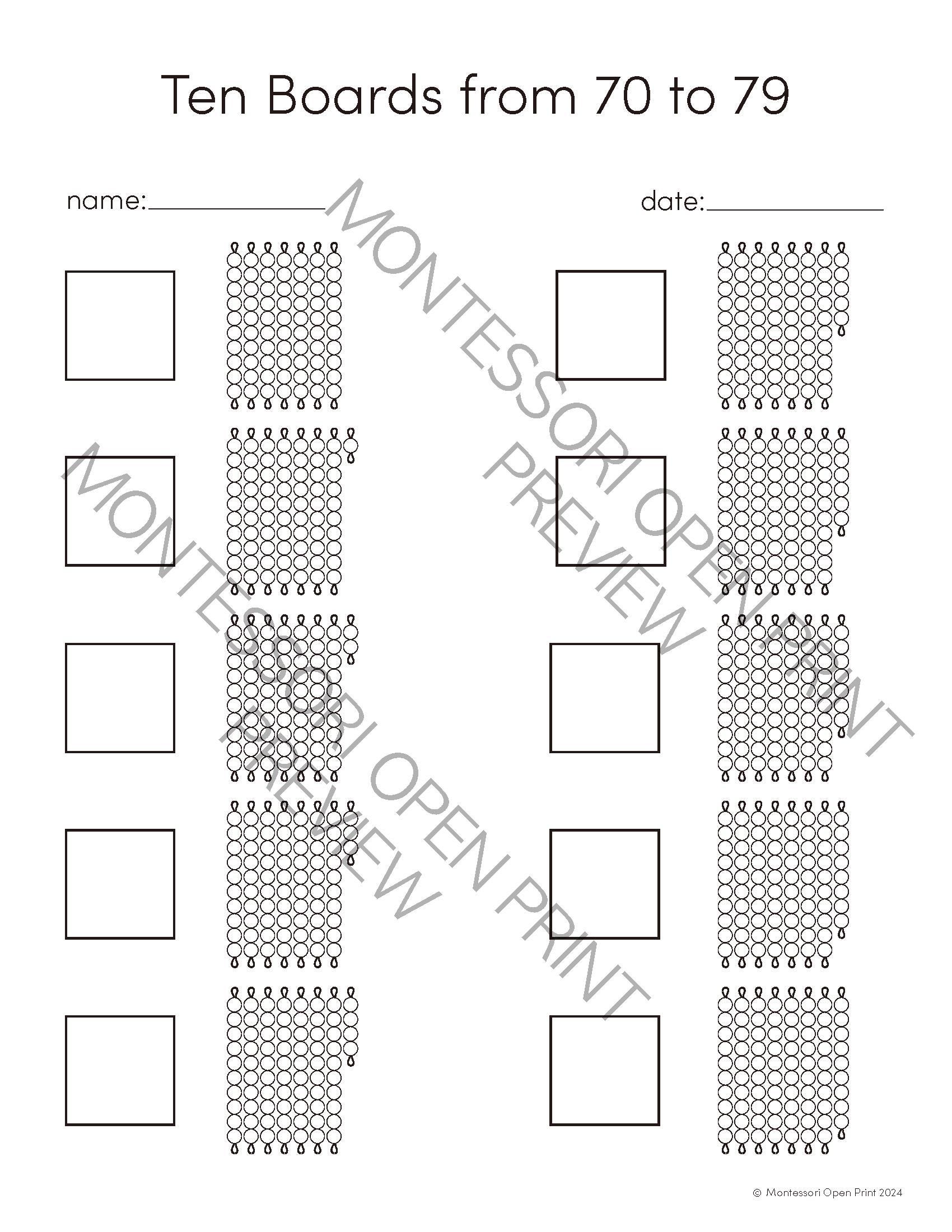 Montessori Math Teen Boards and Ten Boards - Etsy