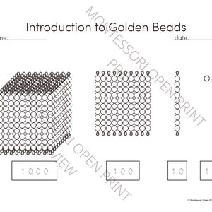 Montessori Math Introduction to Golden Beads - Etsy