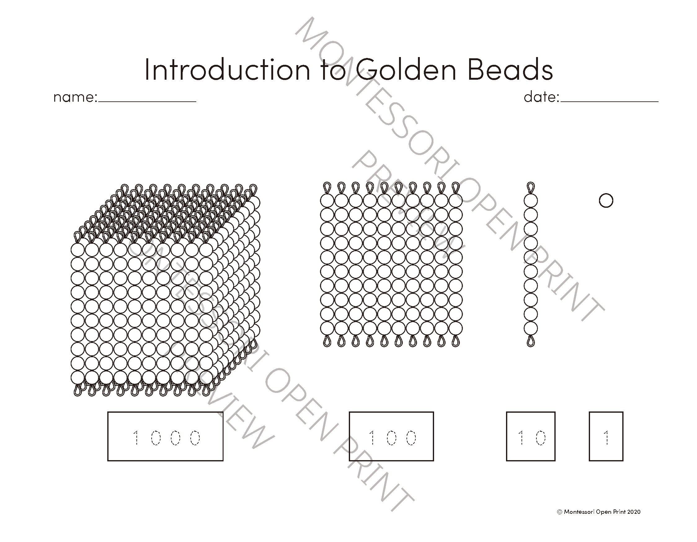 Montessori Math Introduction to Golden Beads - Etsy
