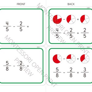 Montessori Math All Operations With Fractions - Etsy