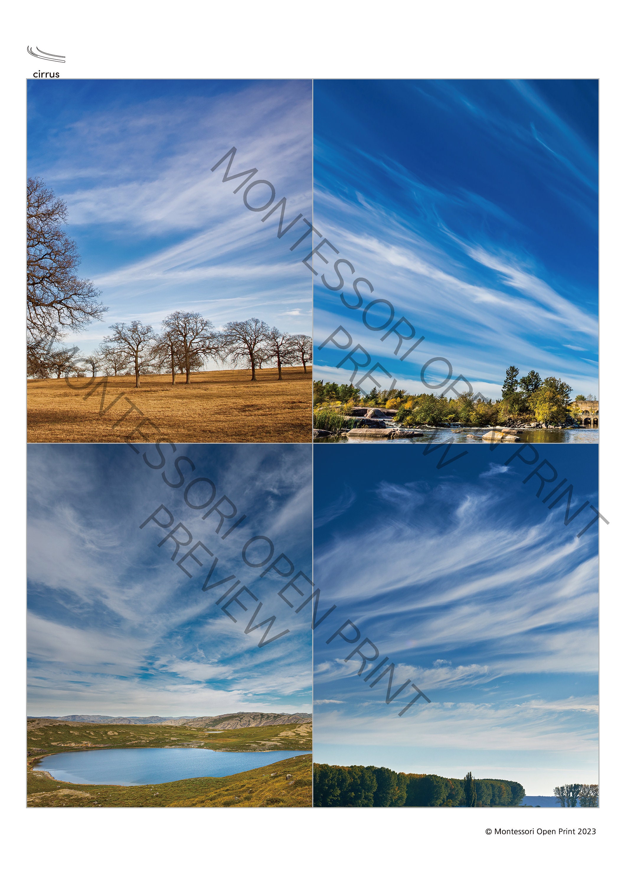 Montessori Classifying Cards and Definitions-types of Clouds - Etsy