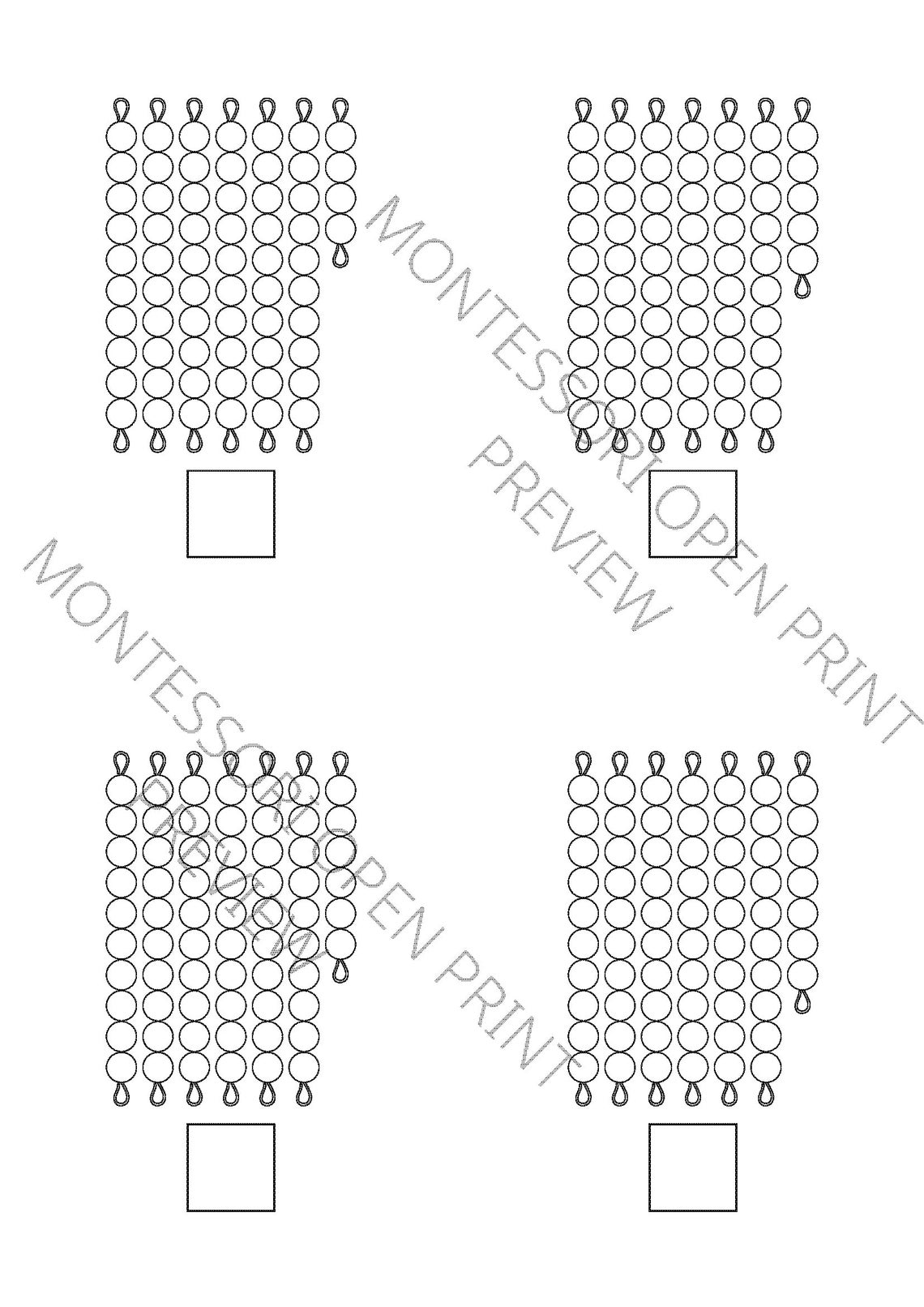 Montessori Math the Booklet of Colored Bead Bars From 1 to | Etsy