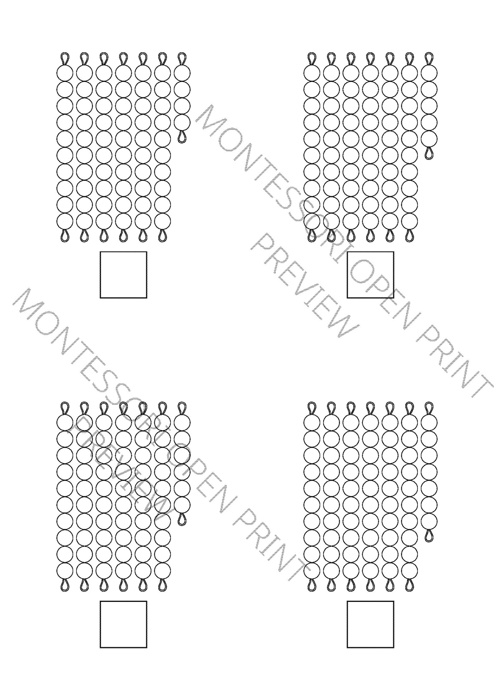 Montessori Math the Booklet of Colored Bead Bars From 1 to | Etsy