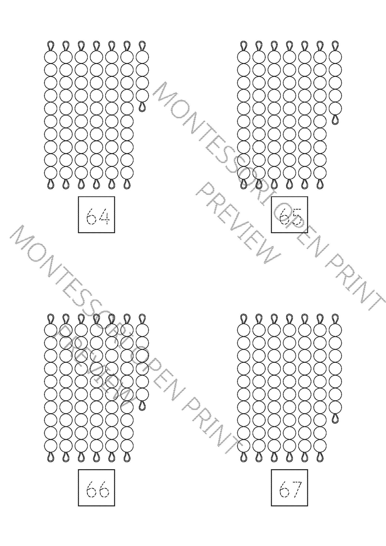 Montessori Math the Booklet of Colored Bead Bars From 1 to 99 - Etsy