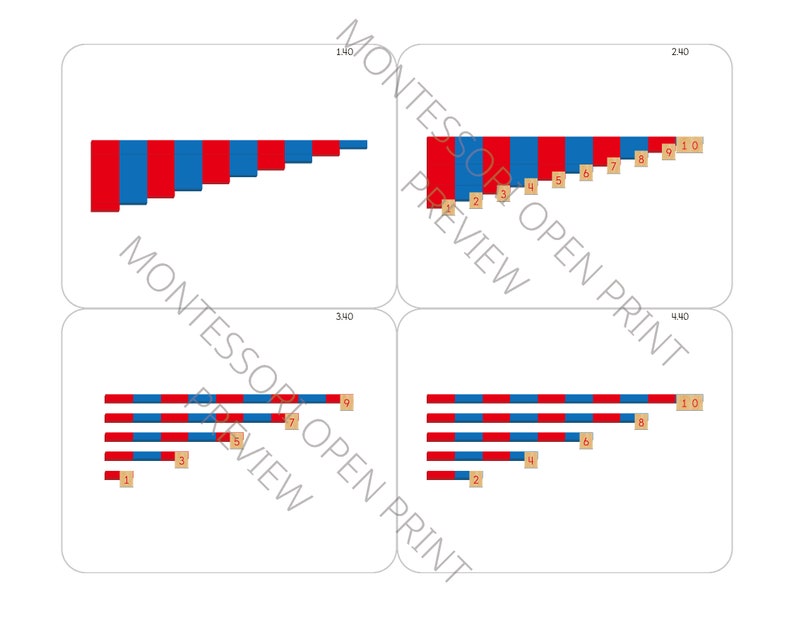 Montessori Math Number Rods - Etsy