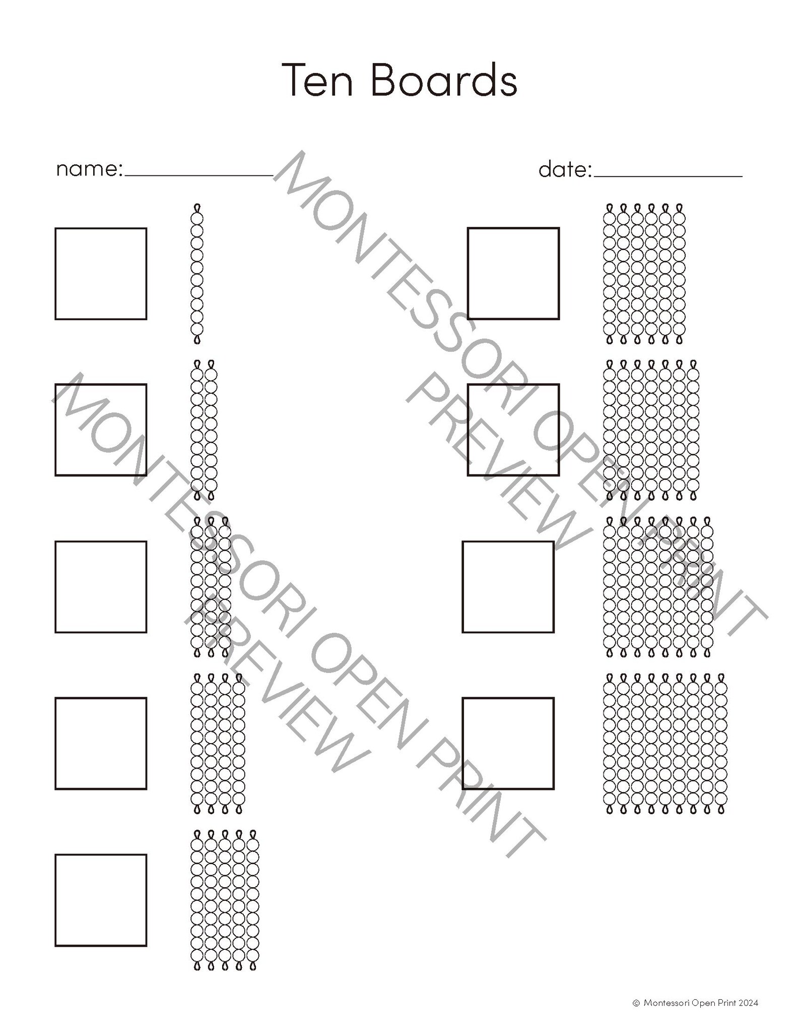 Montessori Math Teen Boards and Ten Boards - Etsy