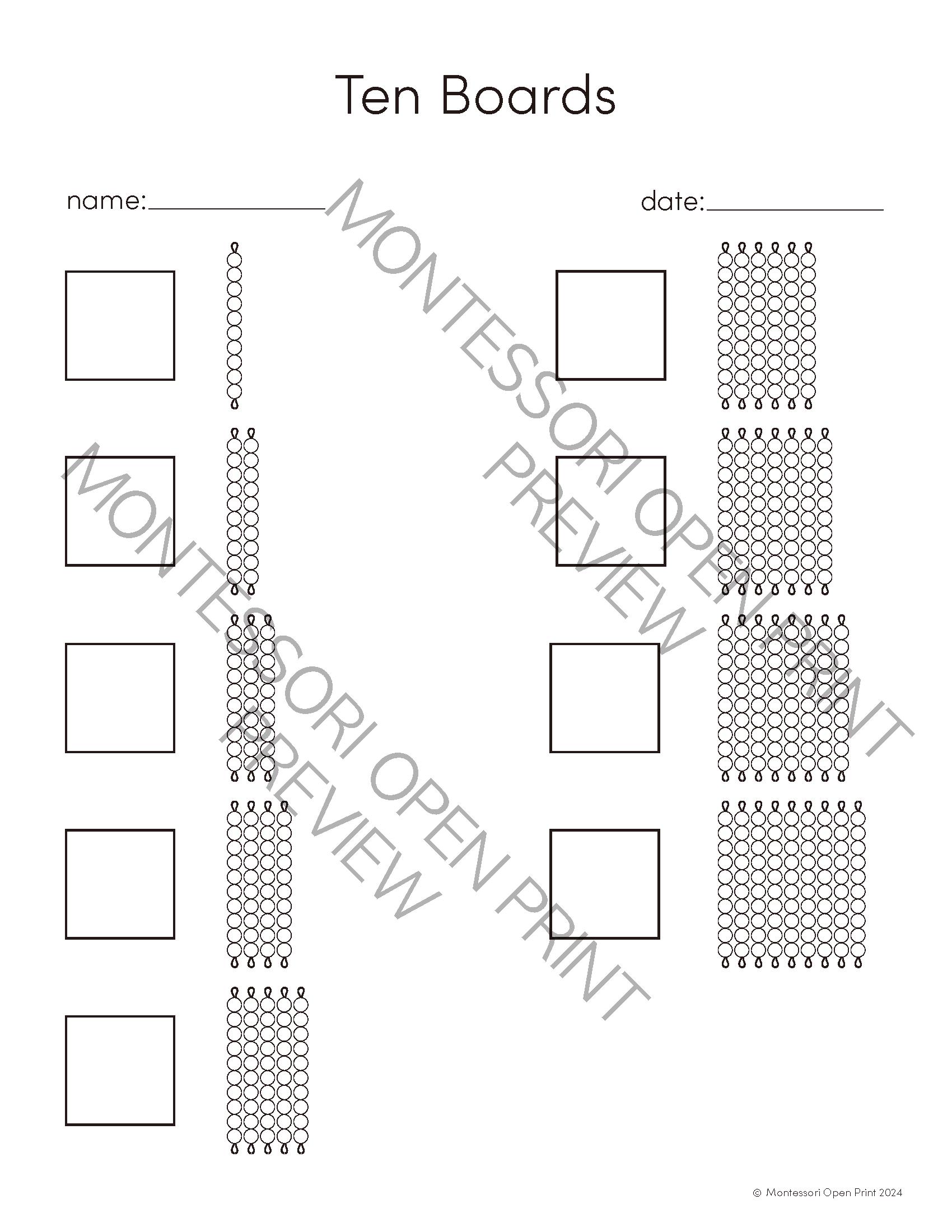 Montessori Math Teen Boards and Ten Boards - Etsy