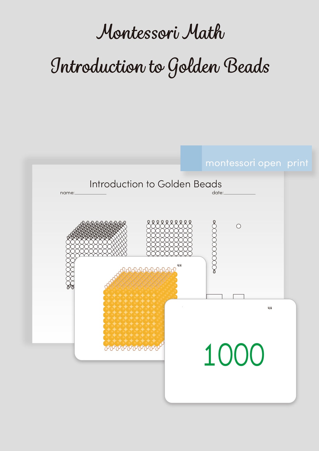 Montessori Math - Introduction to Golden Beads - Etsy
